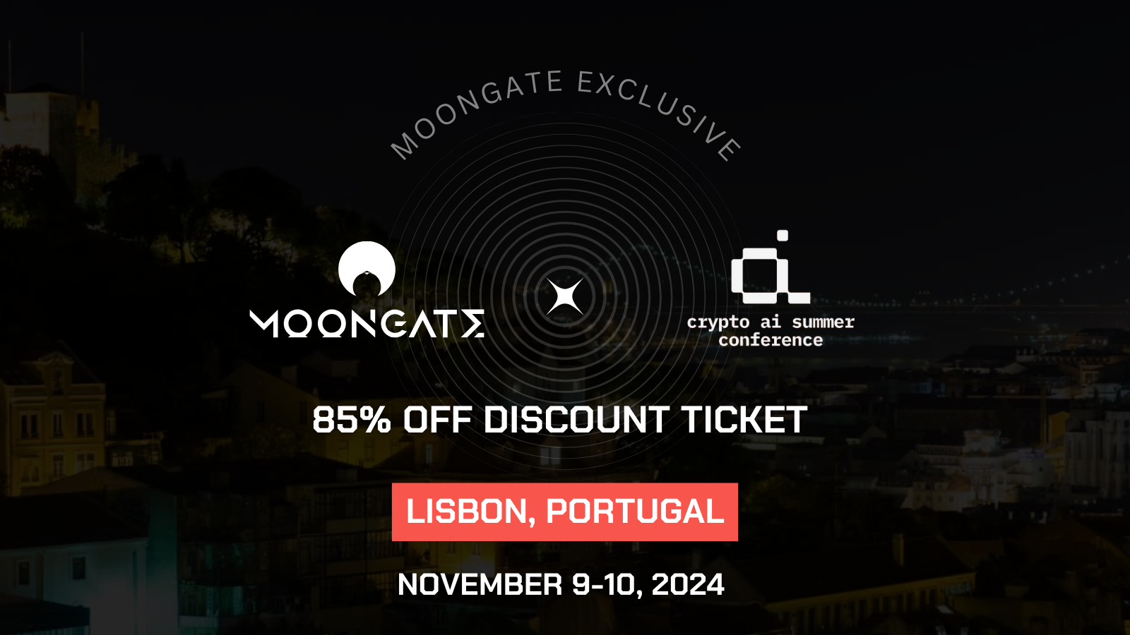 CRYPTO AI:CON 85% Ticket Discount! | Moongate